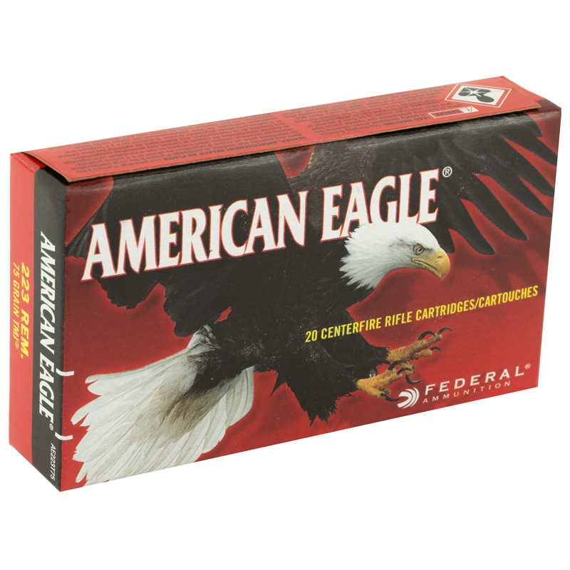 Federal American Eagle 223 Remington Ammo 75 Grain TMJ Federal American Eagle 223 Remington Ammo 75 Grain TMJ