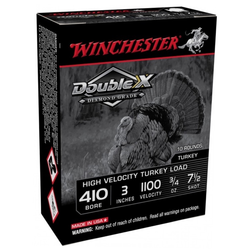 Winchester DoubleX 410 Gauge 3" 3/4 oz #7.5 Shot Highe Velocity Turkey ...