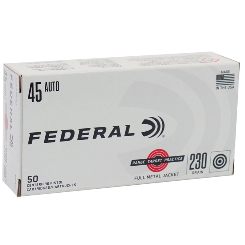 Federal Range Target Practice 45 ACP Ammo 230 Gr FMJ - Ammo Deals