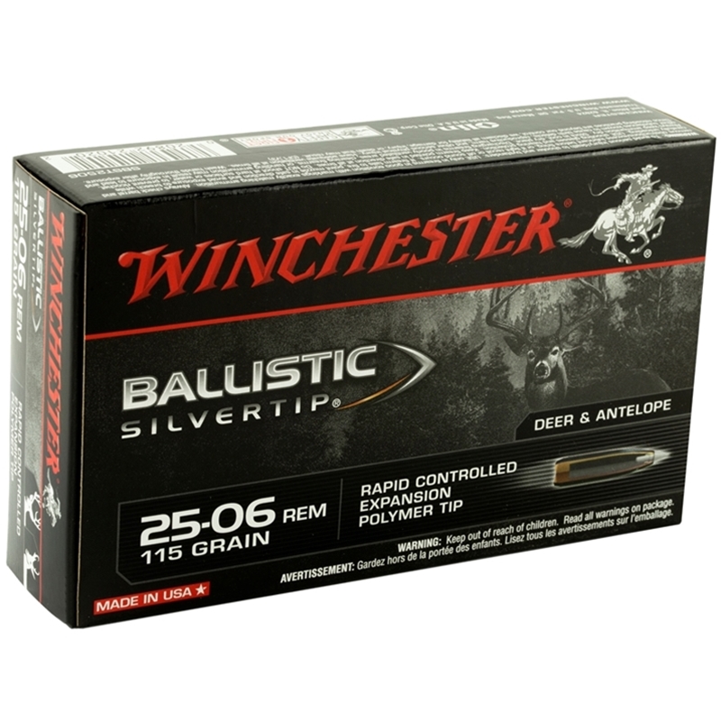 Winchester Supreme Ballistic Silvertip 25-06 Remington 115 Gr Rapid ...