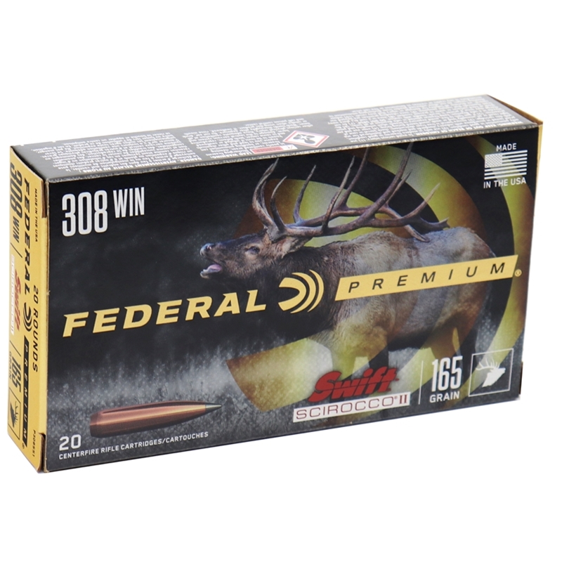 Federal Premium 308 Winchester Ammo 165 Gr Swift Scirocco II - Ammo Deals