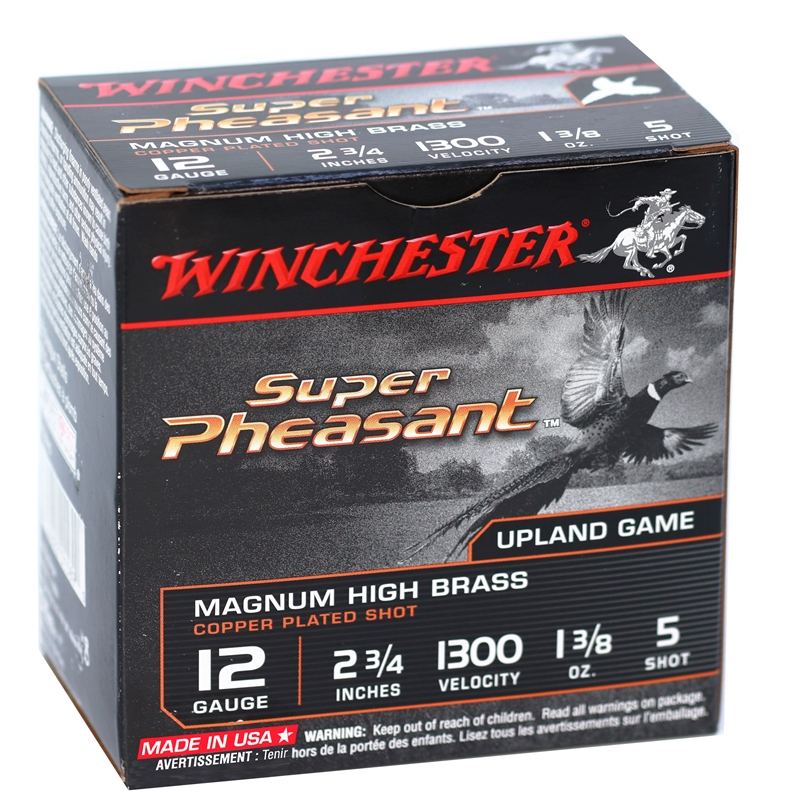 Winchester Super Pheasant 12 Gauge 2-3/4" 1 3/8 oz oz. #5 Lead Shot ...