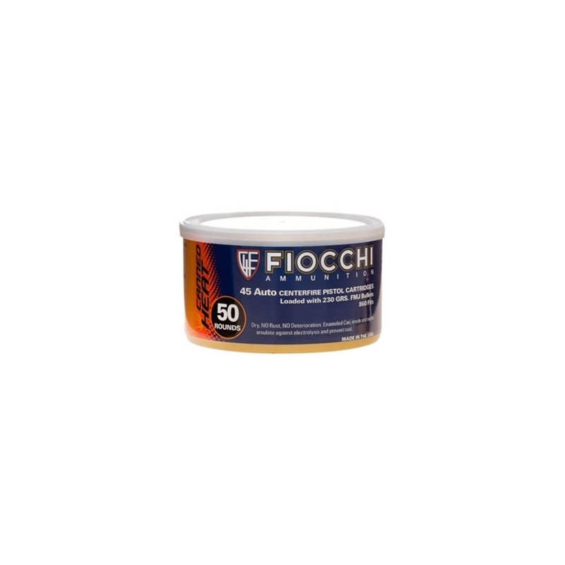 Fiocchi Shooting Dynamics Canned Heat Ammo 45 ACP AUTO 230 Gr FMJ ...