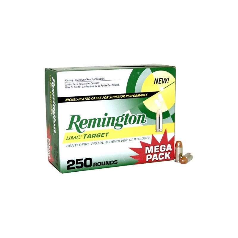 Remington UMC Nickel Plated 9mm Luger Ammo 115 Gr FMJ Mega Pack - Ammo ...