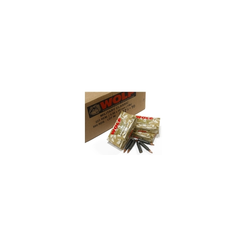 Wolf MC Ammo 223 Remington 62 Gr JSP Steel Case Bulk - Ammo Deals