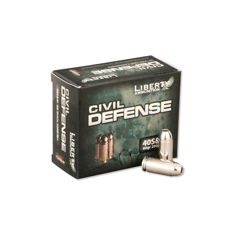 Liberty Civil Defense Ammo 40 S&W 60 Gr Fragmenting HP LF - Ammo Deals