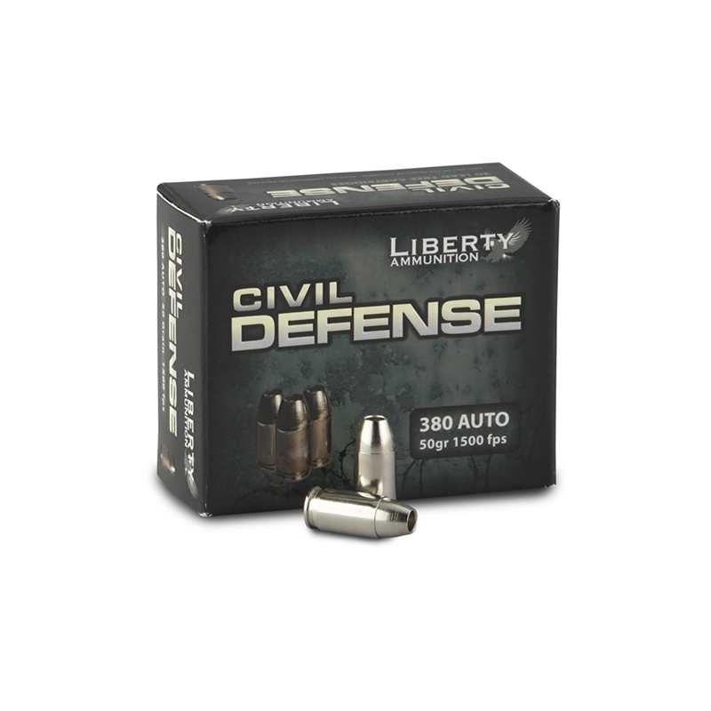 Liberty Civil Defense 380 ACP Auto Ammo 50 Gr Fragmenting HPLF - Ammo Deals