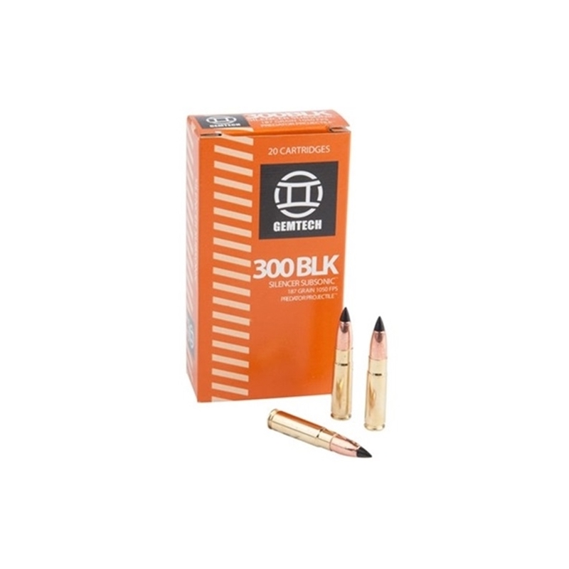 Gemtech 300 AAC Blackout 187 Gr Subsonic Black Polymer Tip - Ammo Deals