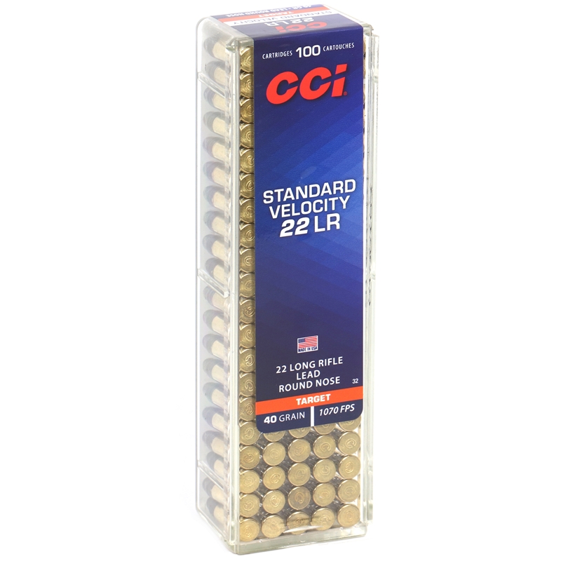 CCI Standard Velocity 22 Long Rifle Ammo 40 Grain LRN