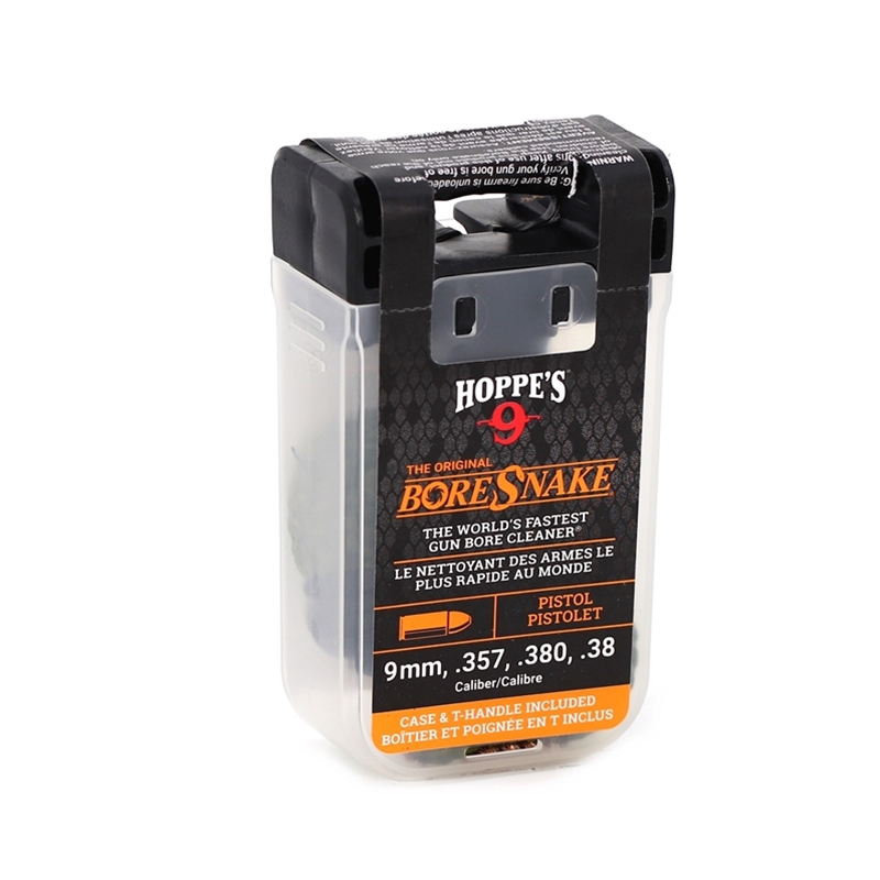 Hoppe's 9 Boresnake Bore Gun Cleaner Snake Den 9mm/.380/.38/.357 ...